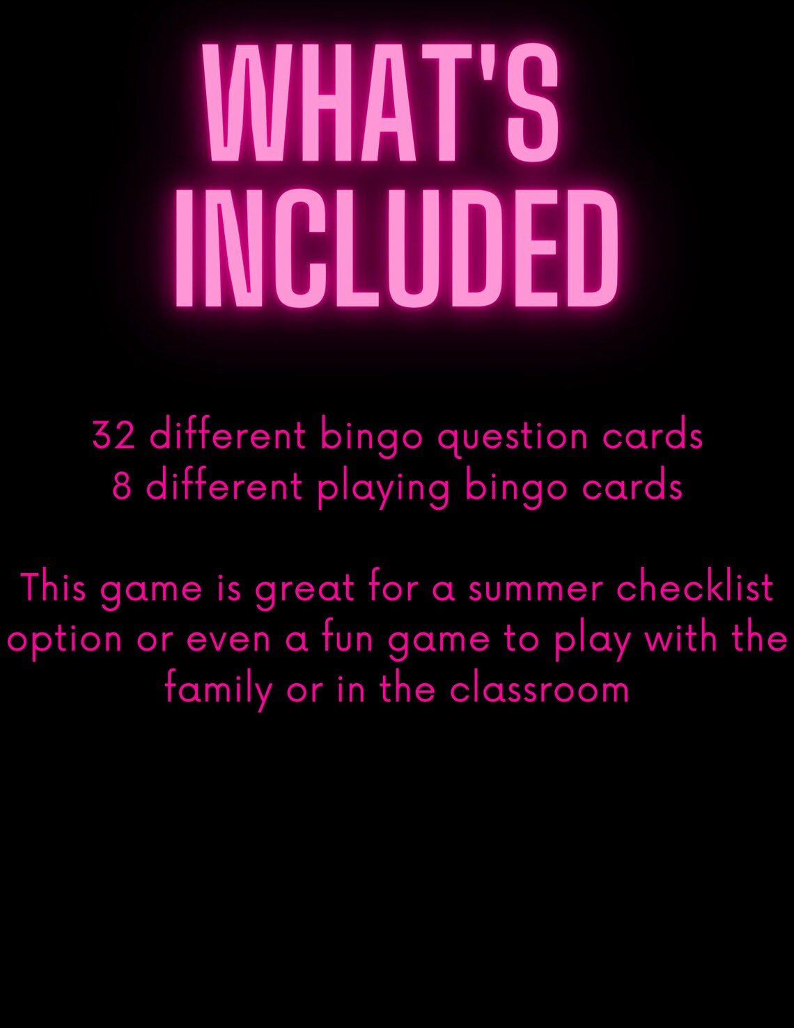 SUMMER Bingo Fun Summer Printable Bingo Game for Kids Printable Kids ...