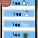 4 Editable Winter Desk Name Tag for Student, Desk Name Tag Student ...