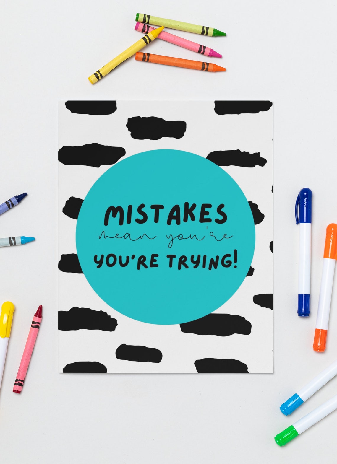 PRINTABLE Motivational Coloring Poster Growth Mindset - Etsy