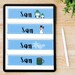 4 Editable Winter Desk Name Tag for Student, Desk Name Tag Student ...