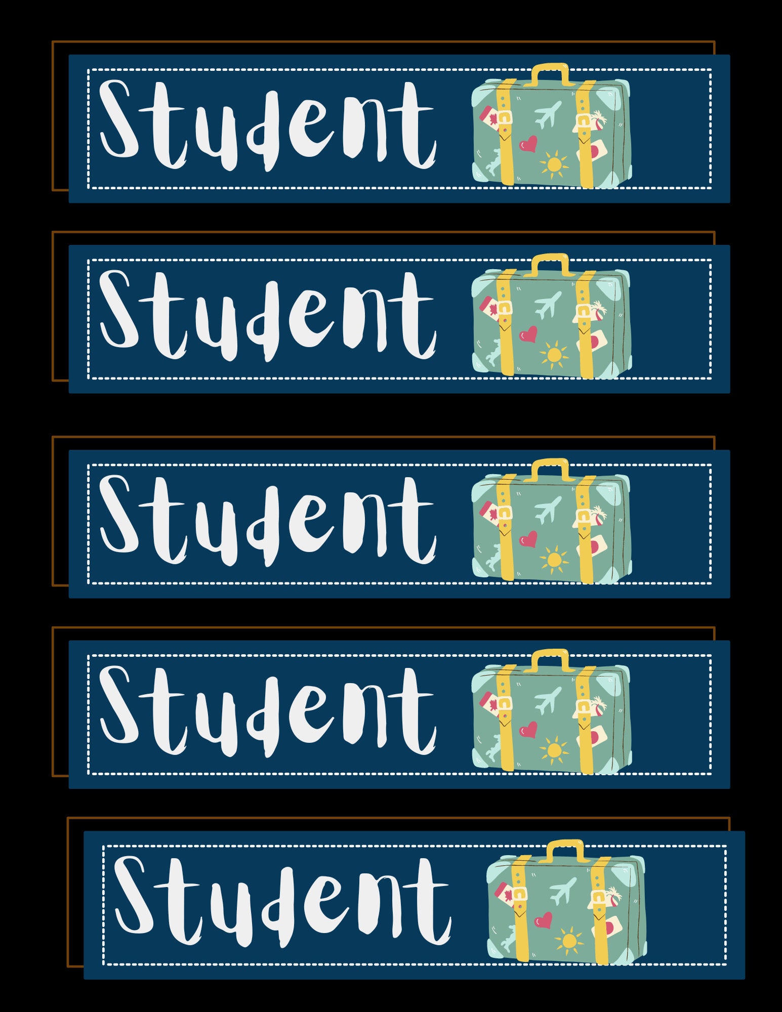 Editable Travel Student Name Tag Desks, Classroom Decor Theme ...