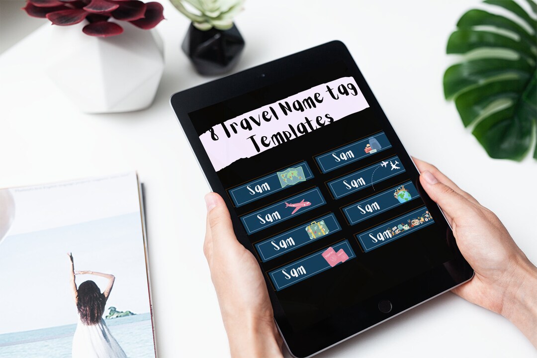 Editable Travel Student Name Tag Desks, Classroom Decor Theme ...