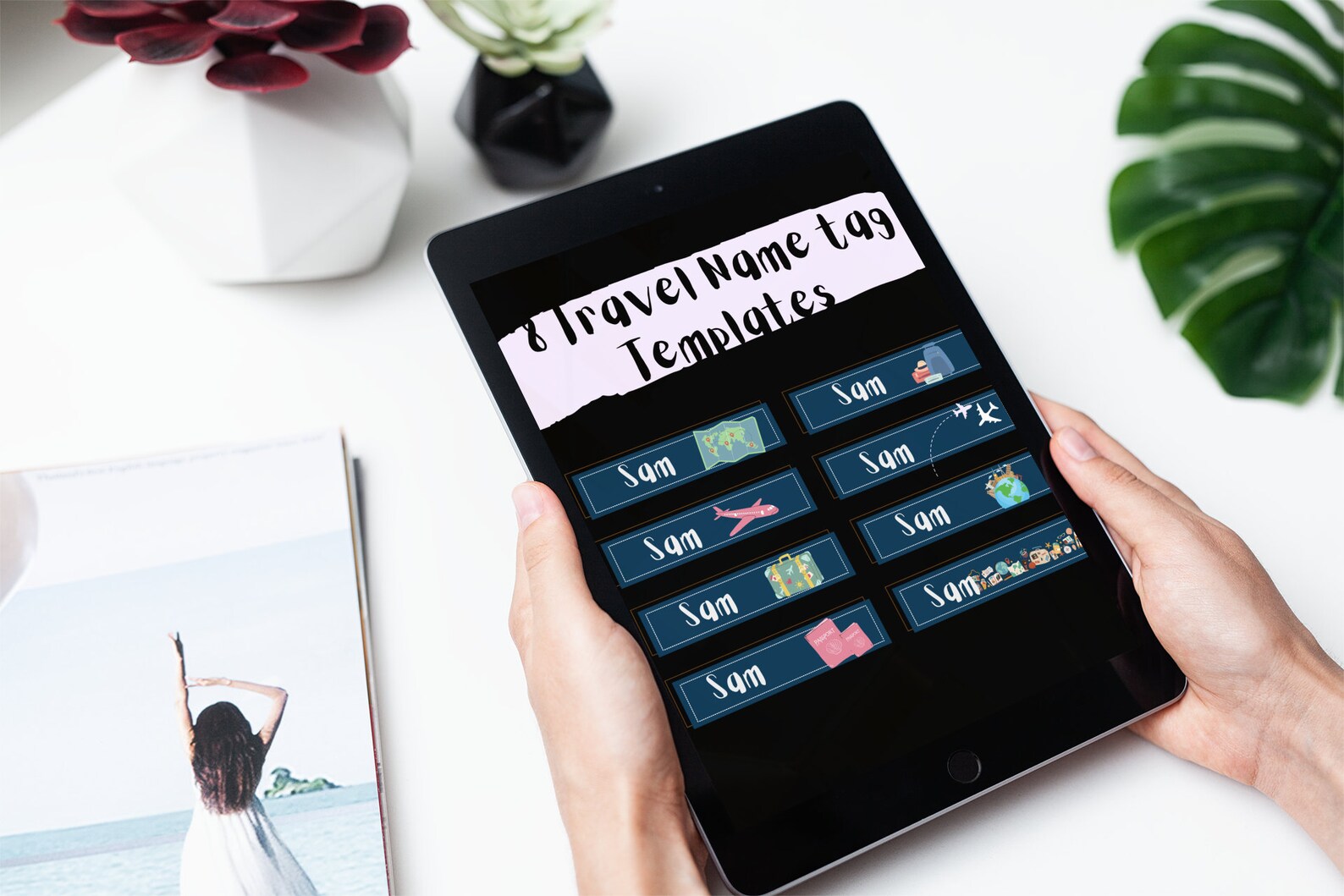 Editable Travel Student Name Tag Desks, Classroom Decor Theme ...