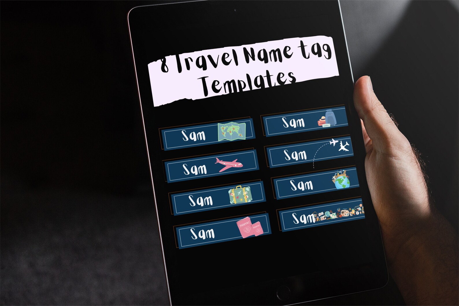 Editable Travel Student Name Tag Desks Classroom Decor Theme - Etsy