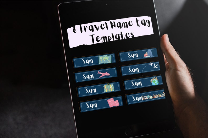 Travel Decor, Printable Name Tags, Classroom Name Tags, Student Name ...