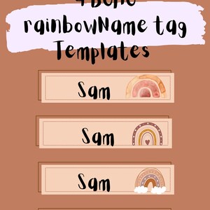 4 BOHO Student Name Tags, Student Desk Label, Desk Name Tag Student ...