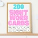 200 Sight Word Letters Sight Words for Kids Sight Words Kip - Etsy