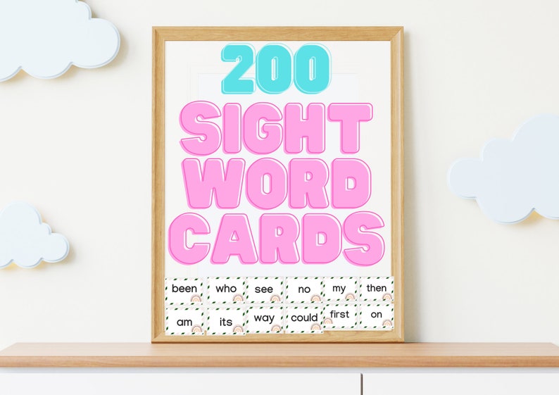 200 Sight Word Letters Sight Words for Kids Sight Words Kip - Etsy