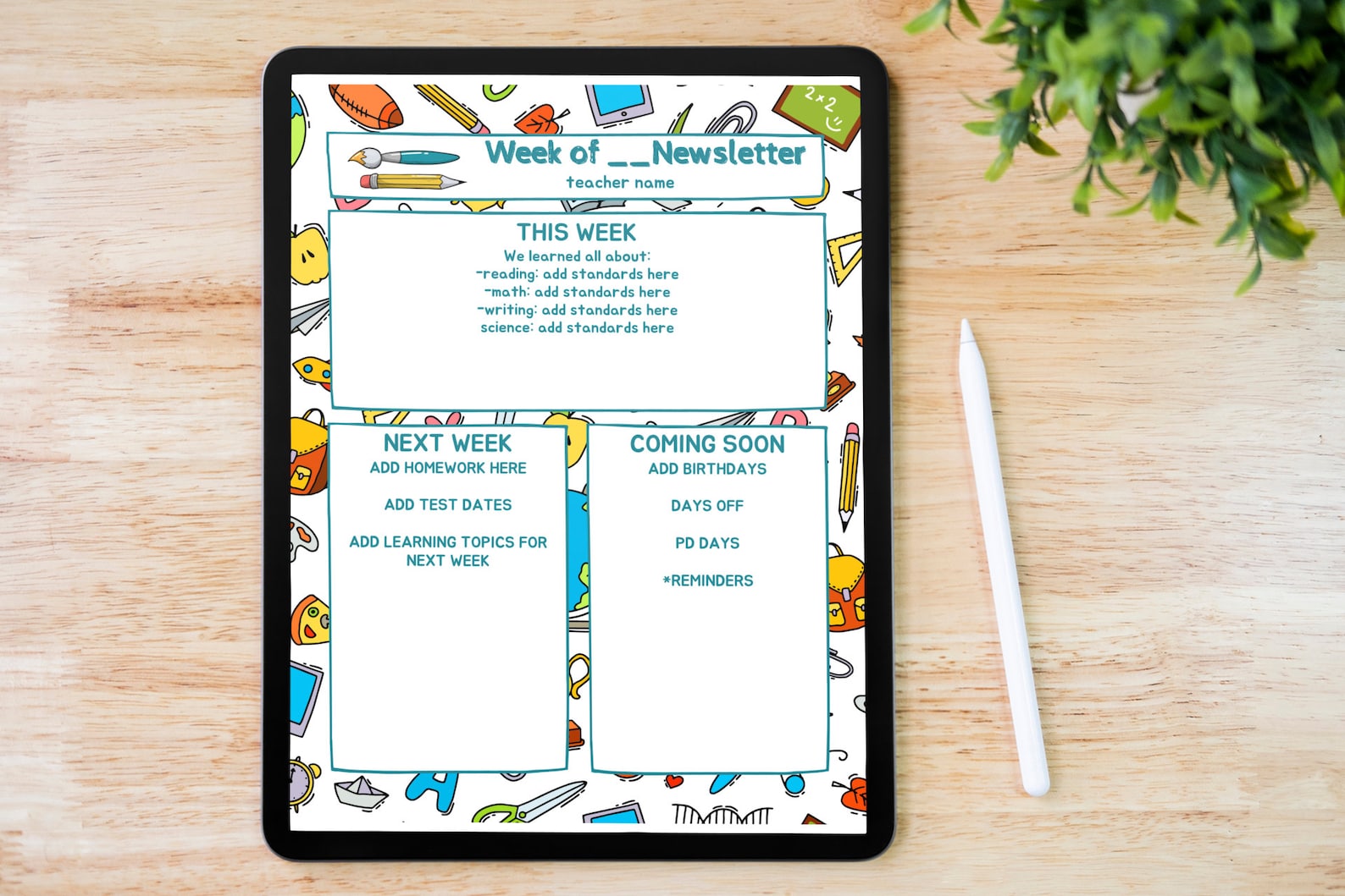 Newsletter Templates Editable, Editable Template for Newsletter ...