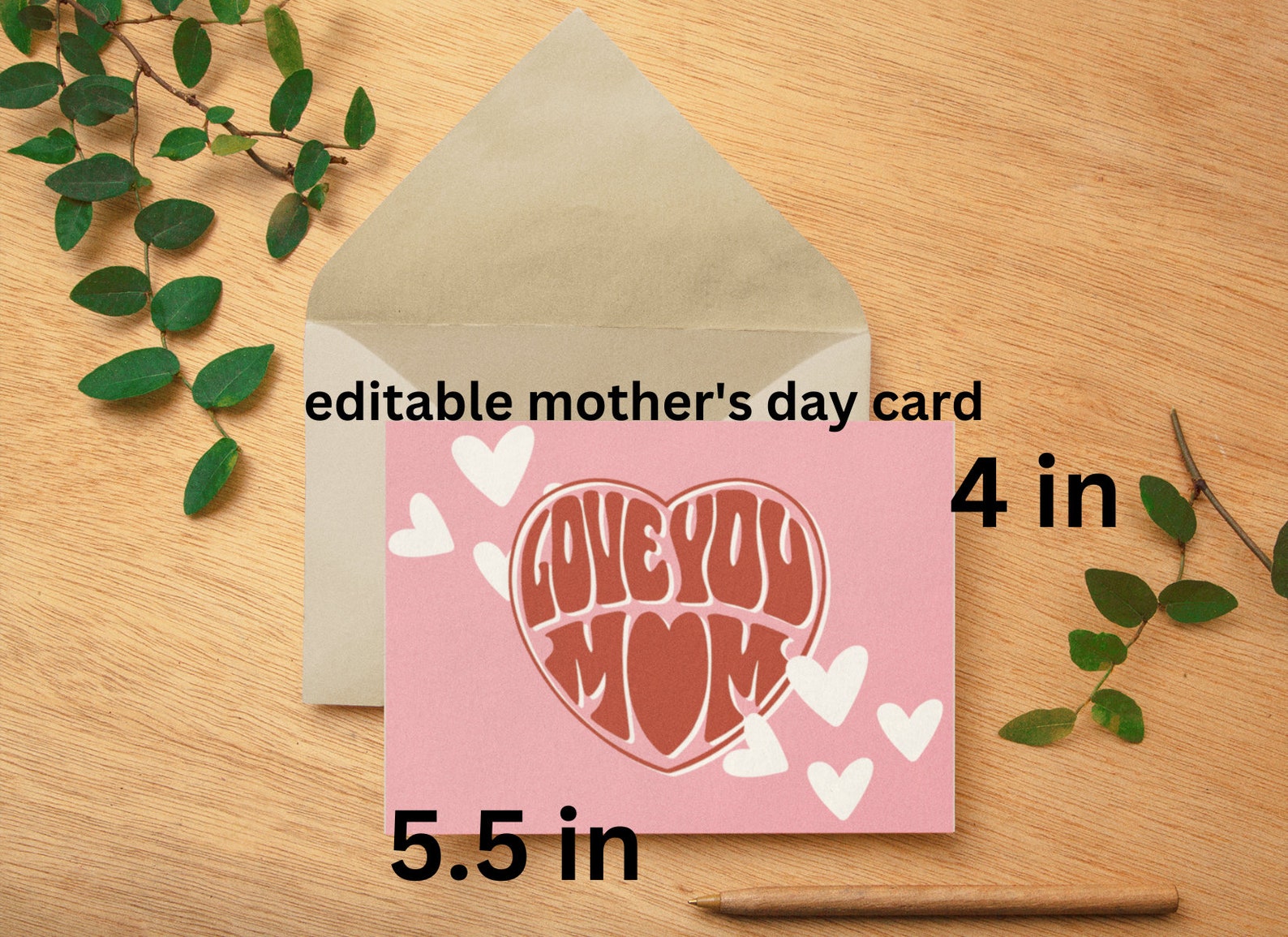 Mother’s Day Editable Card Template, Mother Day Editable, Editable ...
