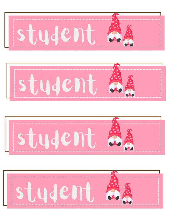 Valentine Name Tags