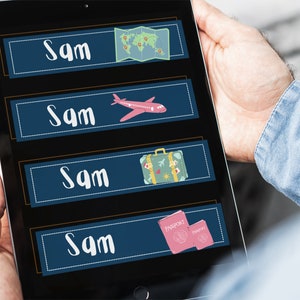 Editable Travel Student Name Tag Desks, Classroom Decor Theme ...