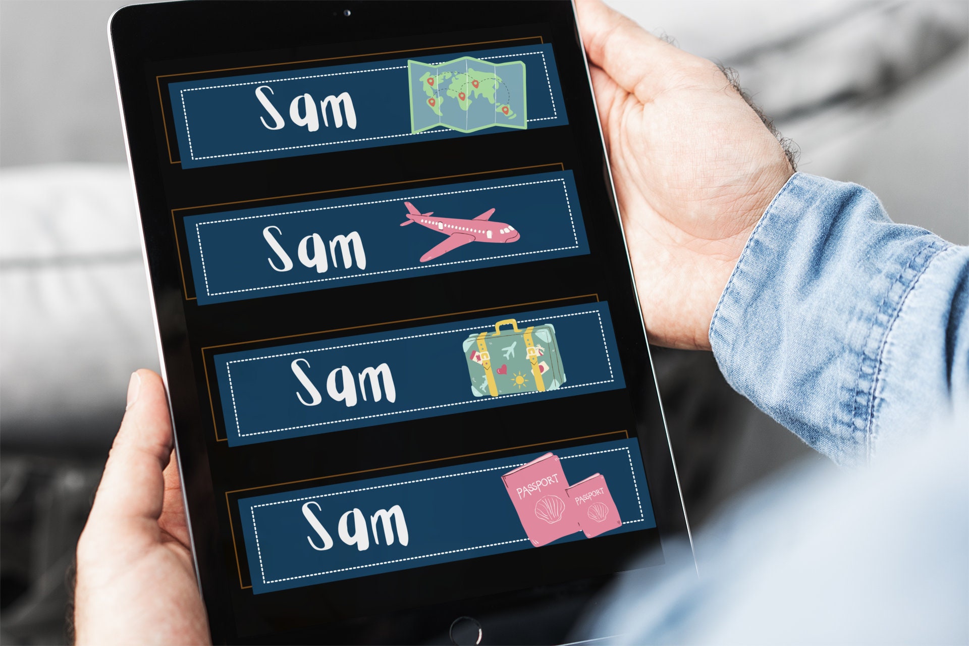 Editable Travel Student Name Tag Desks, Classroom Decor Theme ...