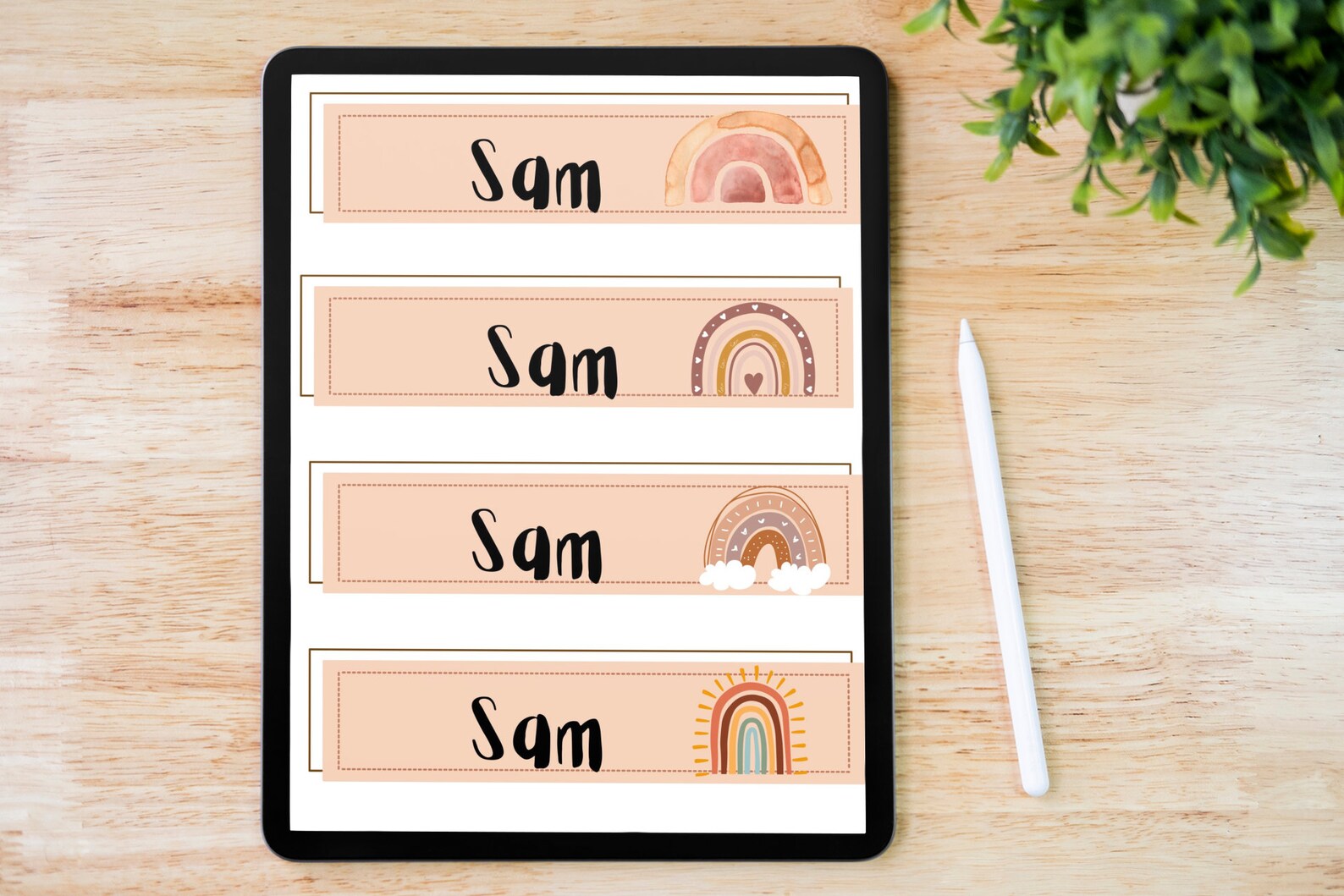 4 BOHO Student Name Tags, Student Desk Label, Desk Name Tag Student ...