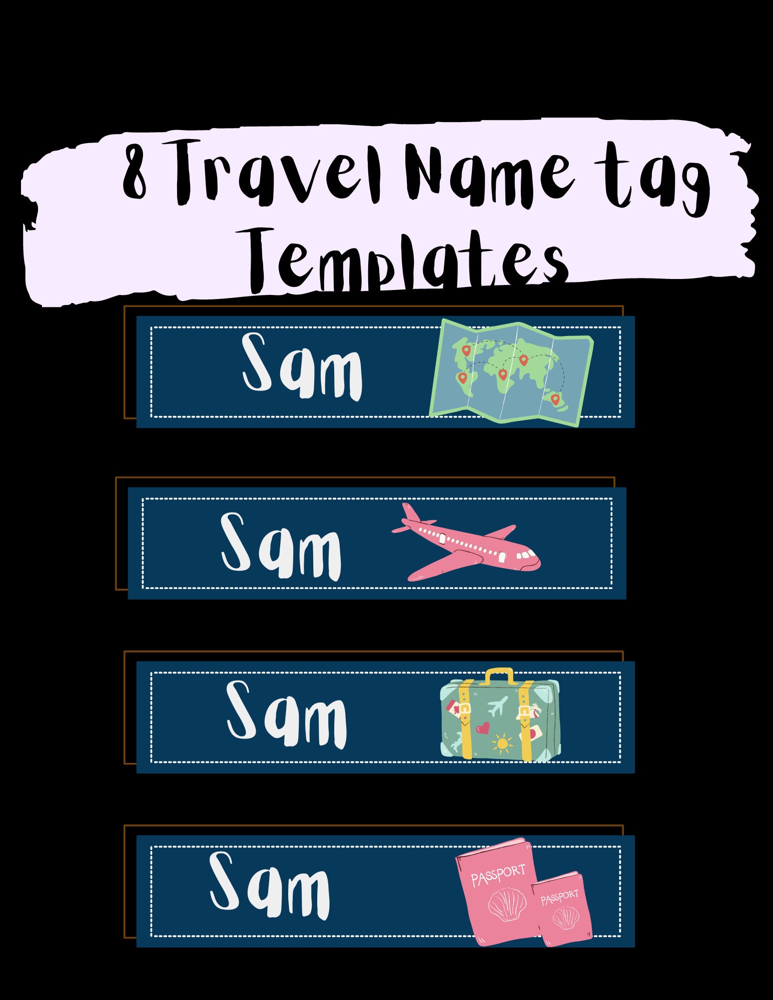 Editable Travel Student Name Tag Desks, Classroom Decor Theme ...