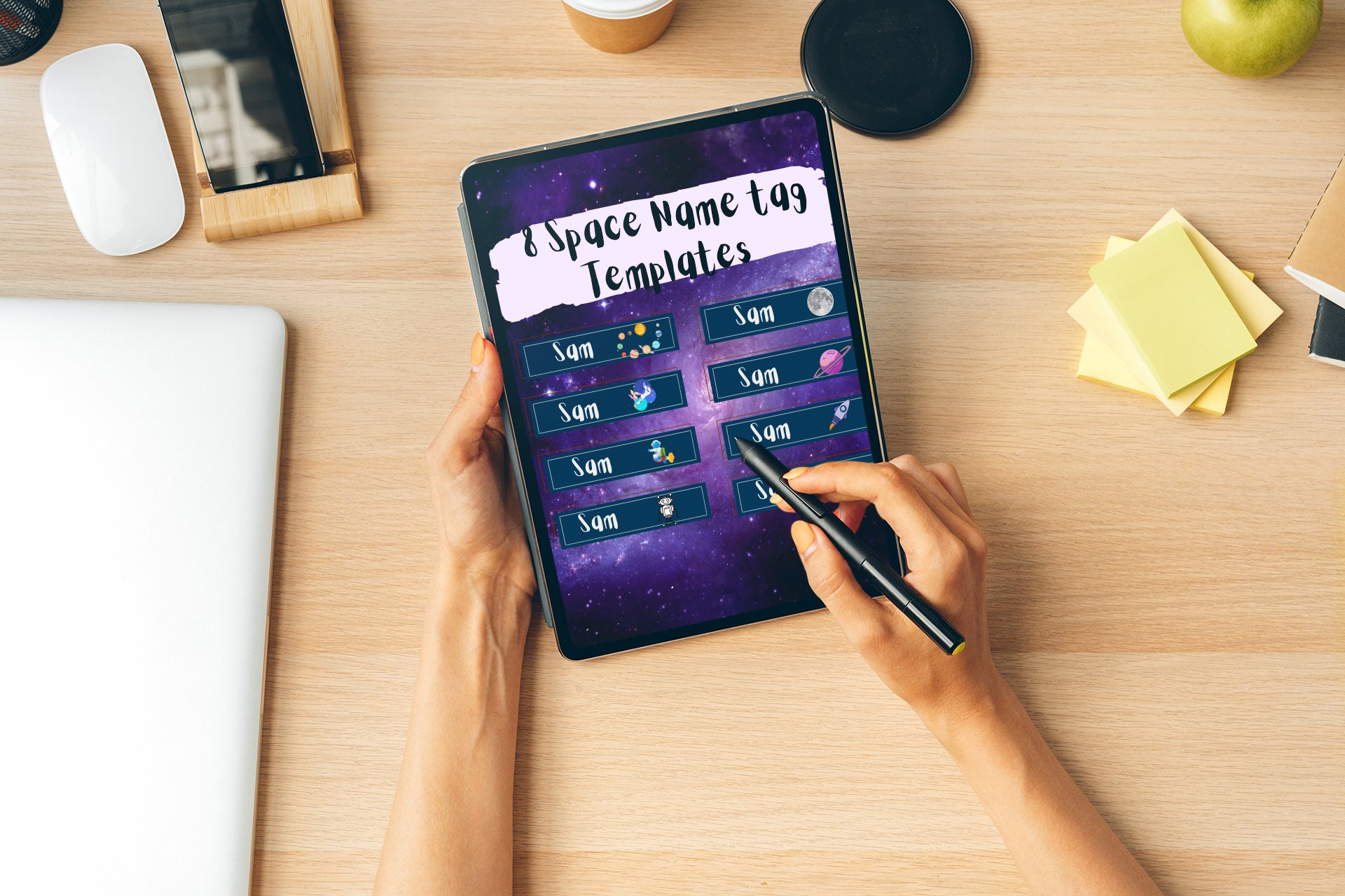 8 Editable Space Name Tags, Space Theme Classroom, Space Decor, Student ...