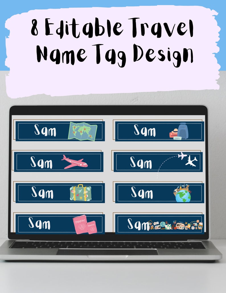Editable Travel Student Name Tag Desks, Classroom Decor Theme ...