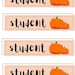 4 EDITABLE Fall Templates, Student Desk, Student Label, Student Labels ...