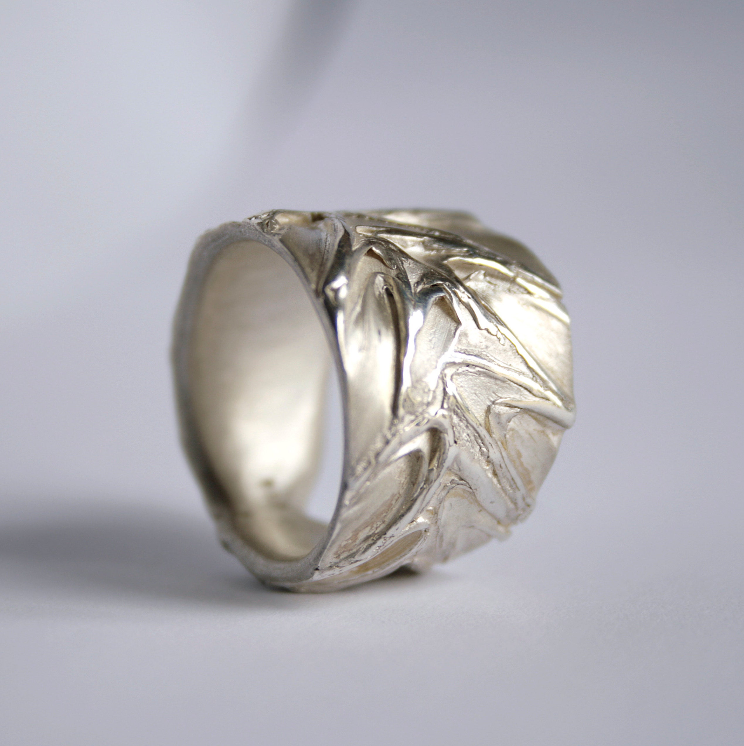 Ring arêtes De Poisson Unique Piece in Pure - Etsy UK