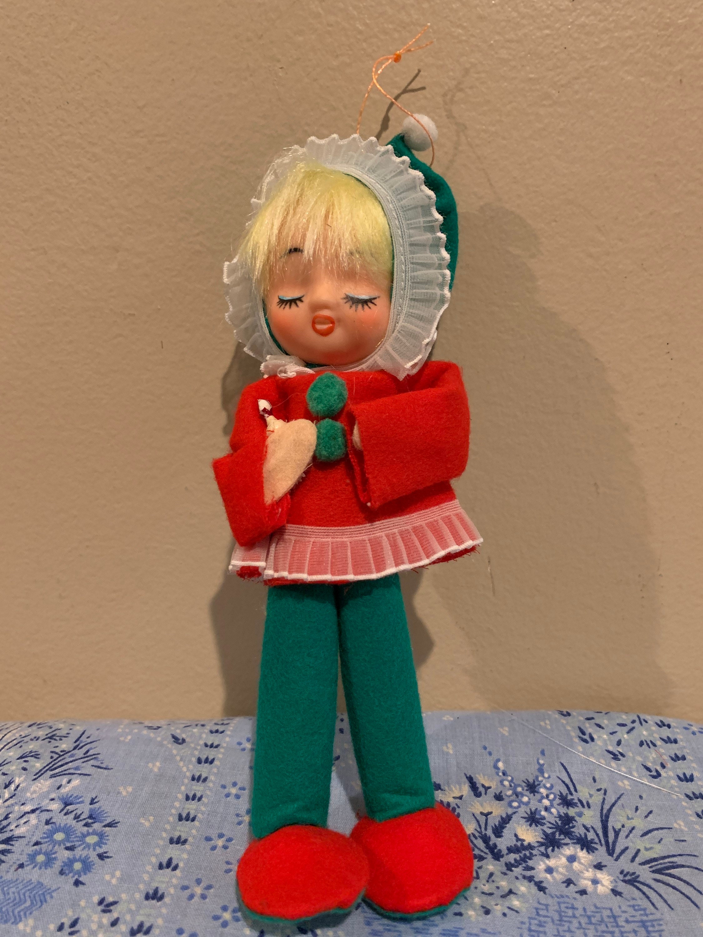 MCM Japan Elf Sprite Angel Ornaments Kitsch 8 Tall Felt Outfits 1950s ...