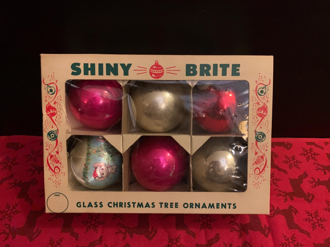 Vintage Shiny Brite Mercury Glass Ornaments+ | 6 Ornaments | 1950’s - Etsy