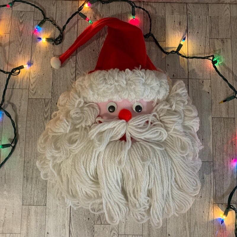 Santa Head Wall Hanging - Etsy