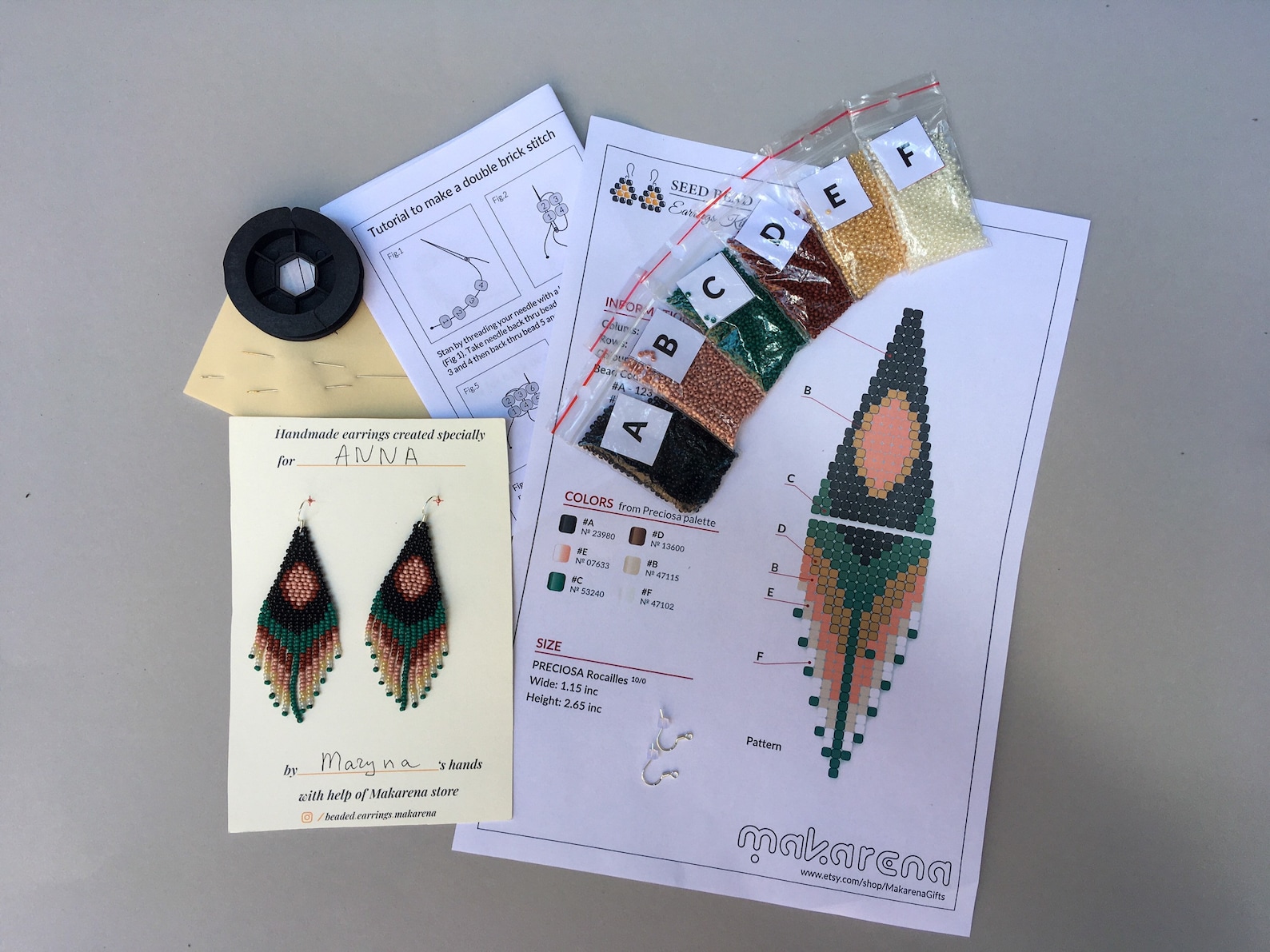 Ombre Beaded Earrings Kit DIY Fringe Earrings Kit Seed - Etsy