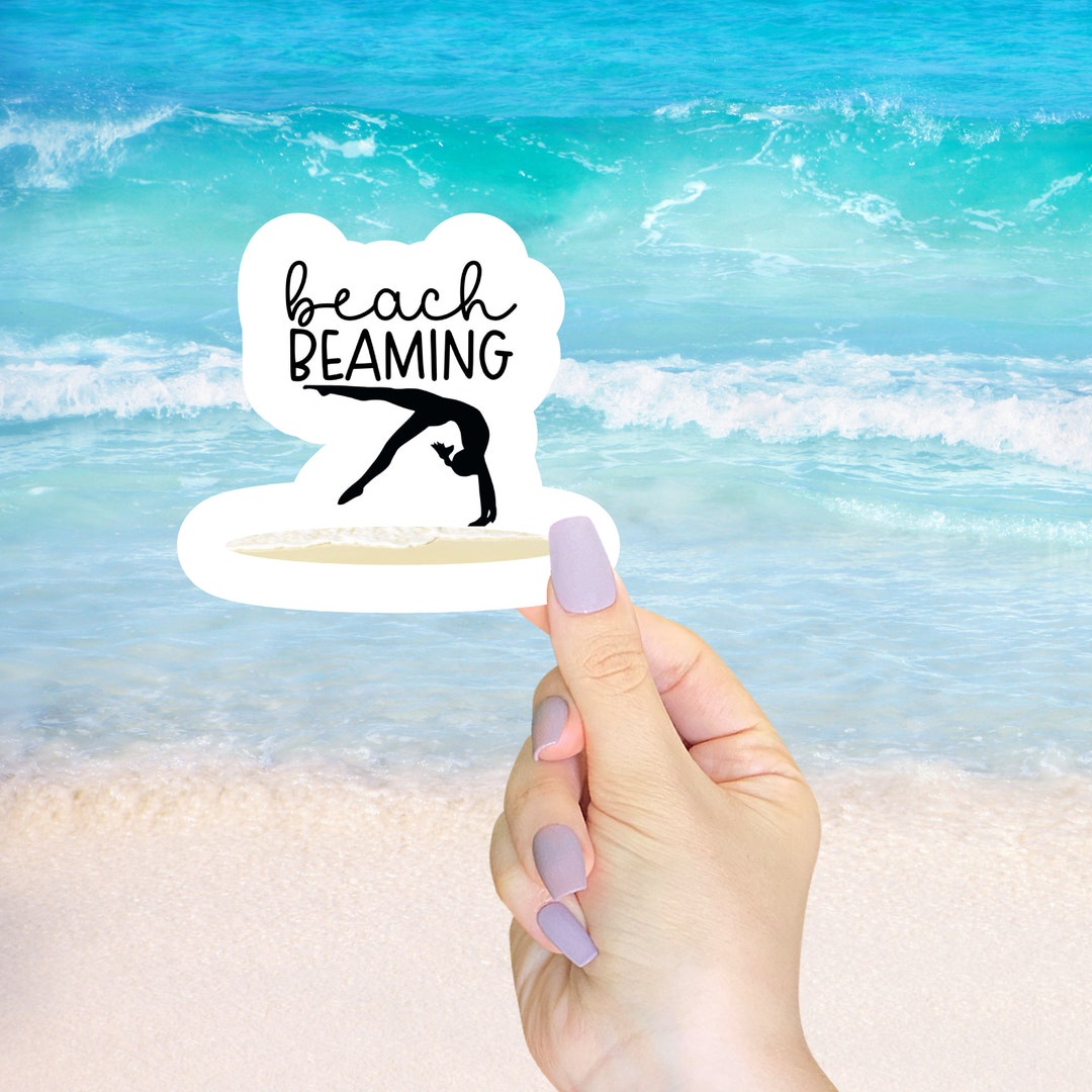 Beach Beaming Gymnastics Sticker - Etsy