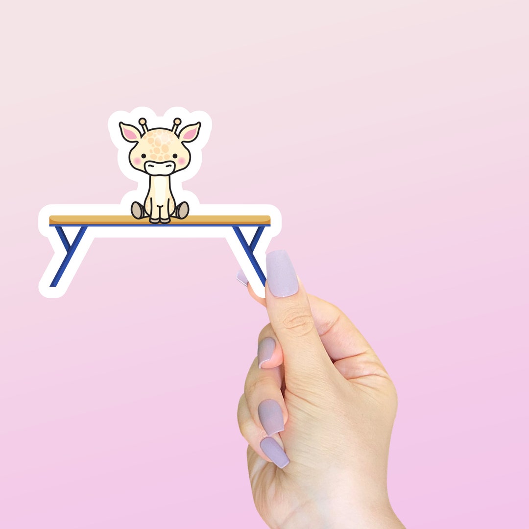 Giraffe Beam Gymnastics Sticker - Etsy