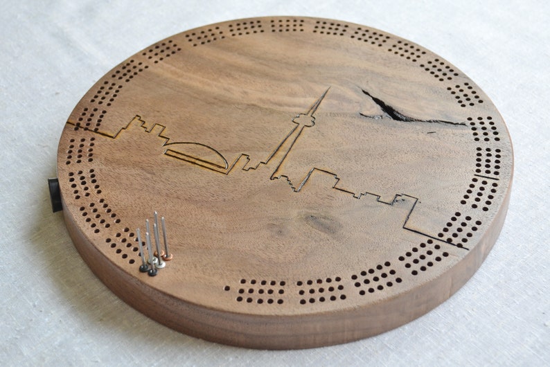 Toronto Skyline Cribbage Board - Etsy