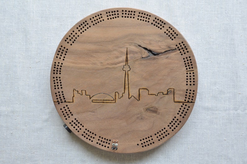 Toronto Skyline Cribbage Board - Etsy