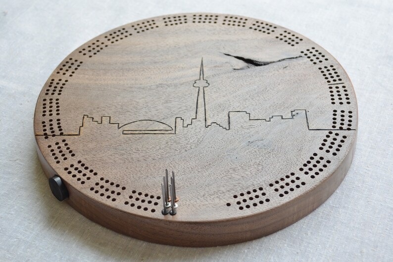 Toronto Skyline Cribbage Board - Etsy
