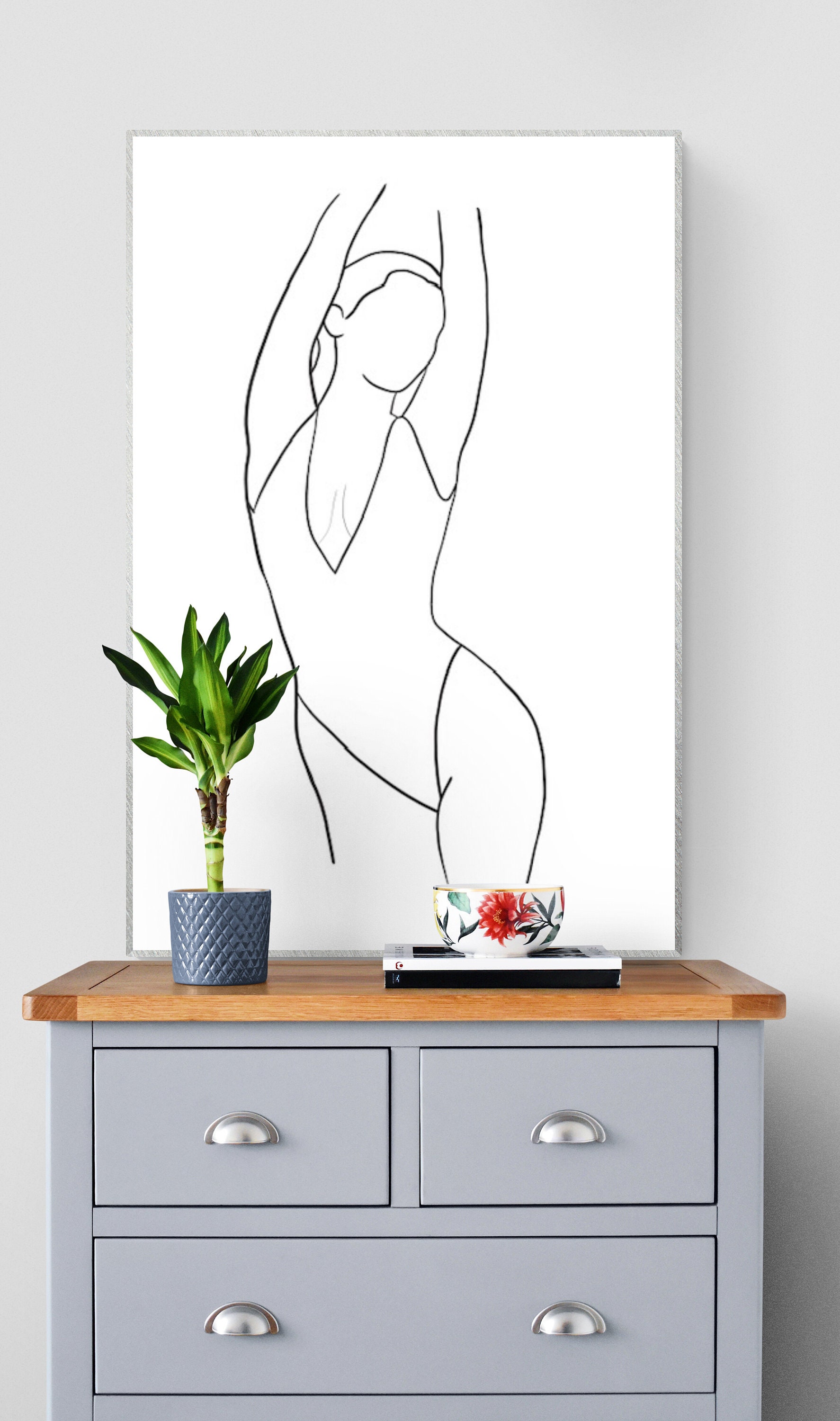 Line Art Woman Print Woman Silhouette Art Printline Art - Etsy UK
