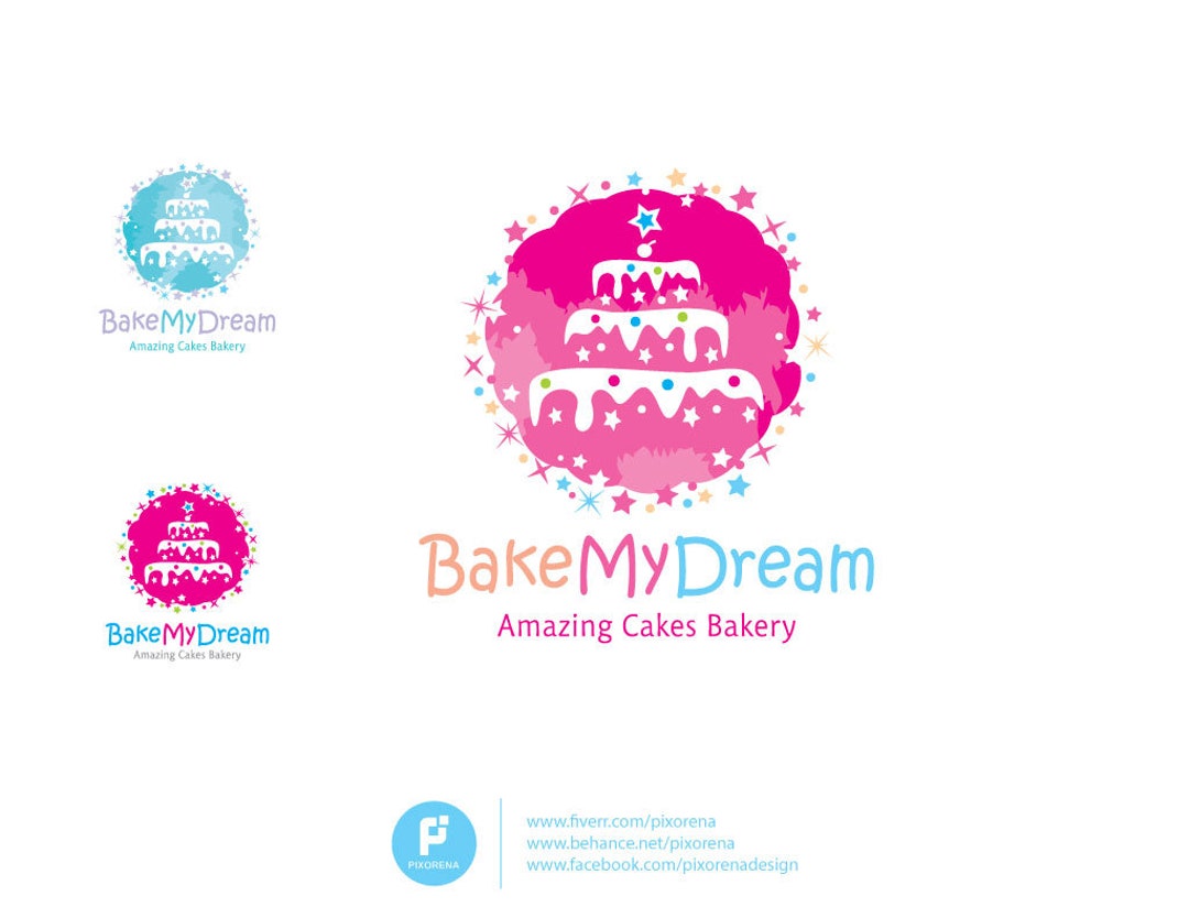 Bake My Dream Cakes Bakery Logo Design - Etsy
