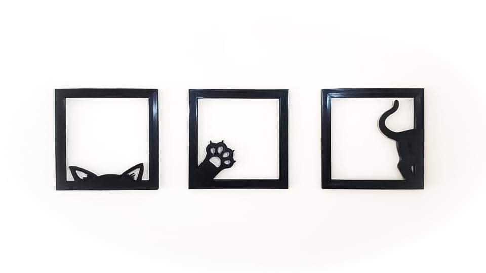 Wall Décor Cat Frames - Etsy UK