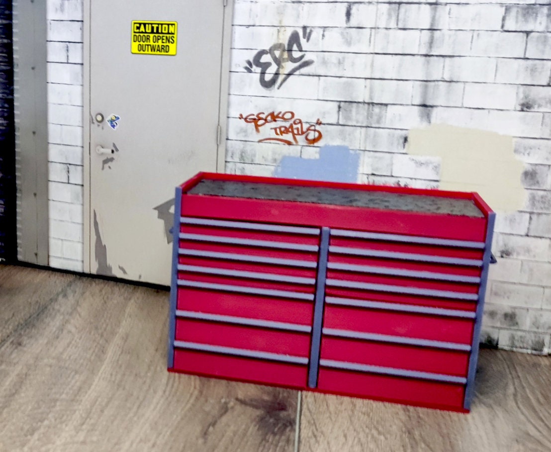 3D Printed 14-drawer Tool Cabinet, RC Scale Model Storage (140mm X 60mm ...