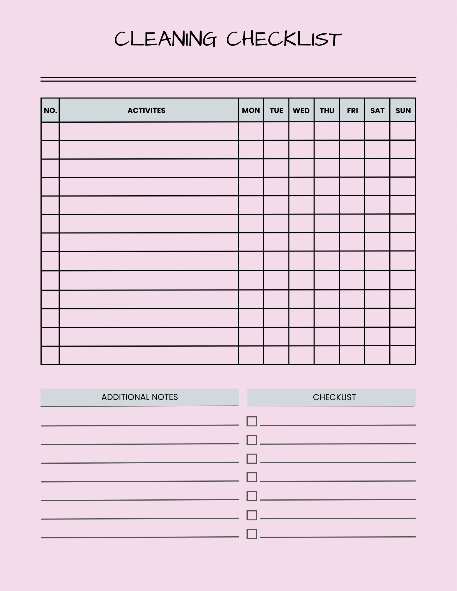 Ultimate Digital Cleaning Checklist - Printable - Etsy