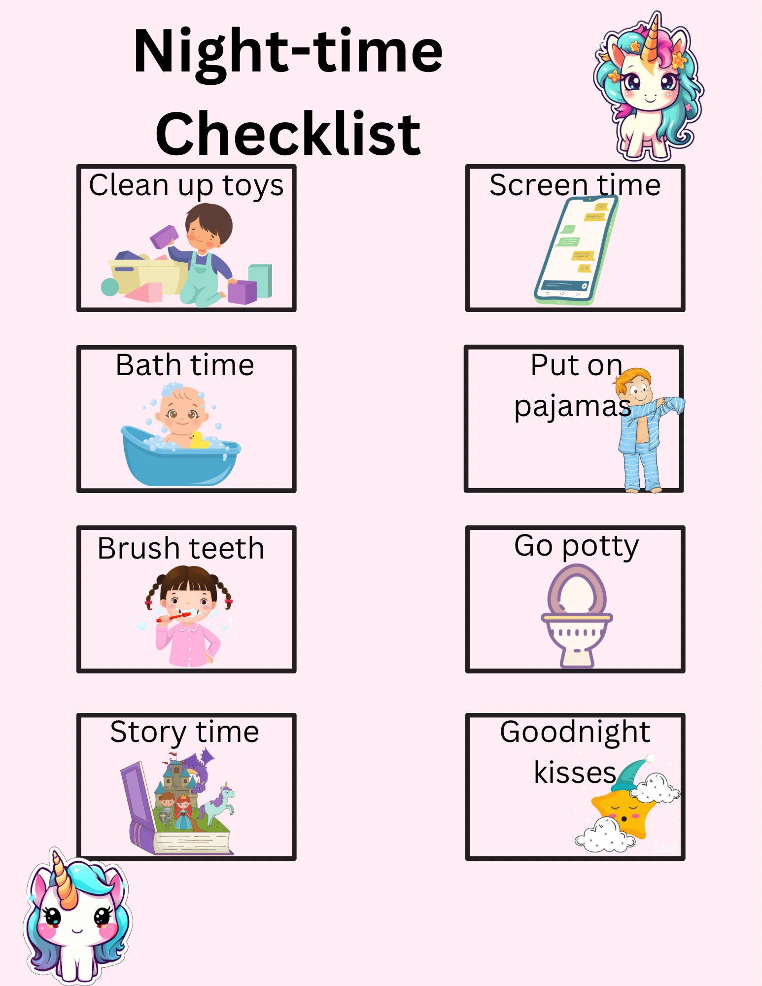 Editable Morning & Evening Routine Chart, Planning Toddler Bedtime ...