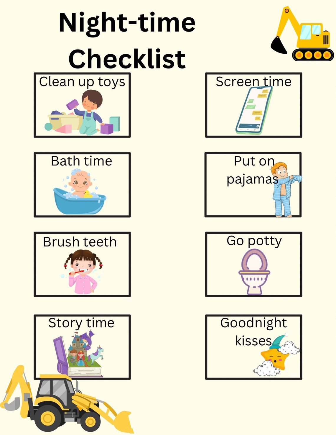 Editable Morning & Evening Routine Chart, Planning Toddler Bedtime ...