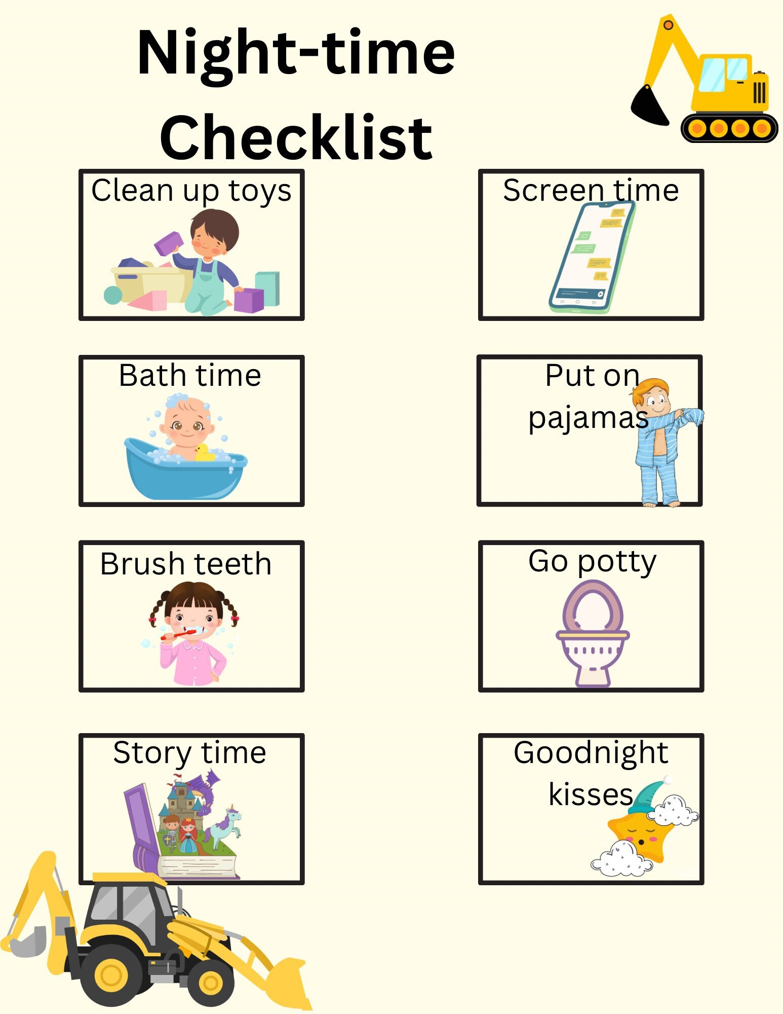 Editable Morning & Evening Routine Chart, Planning Toddler Bedtime ...