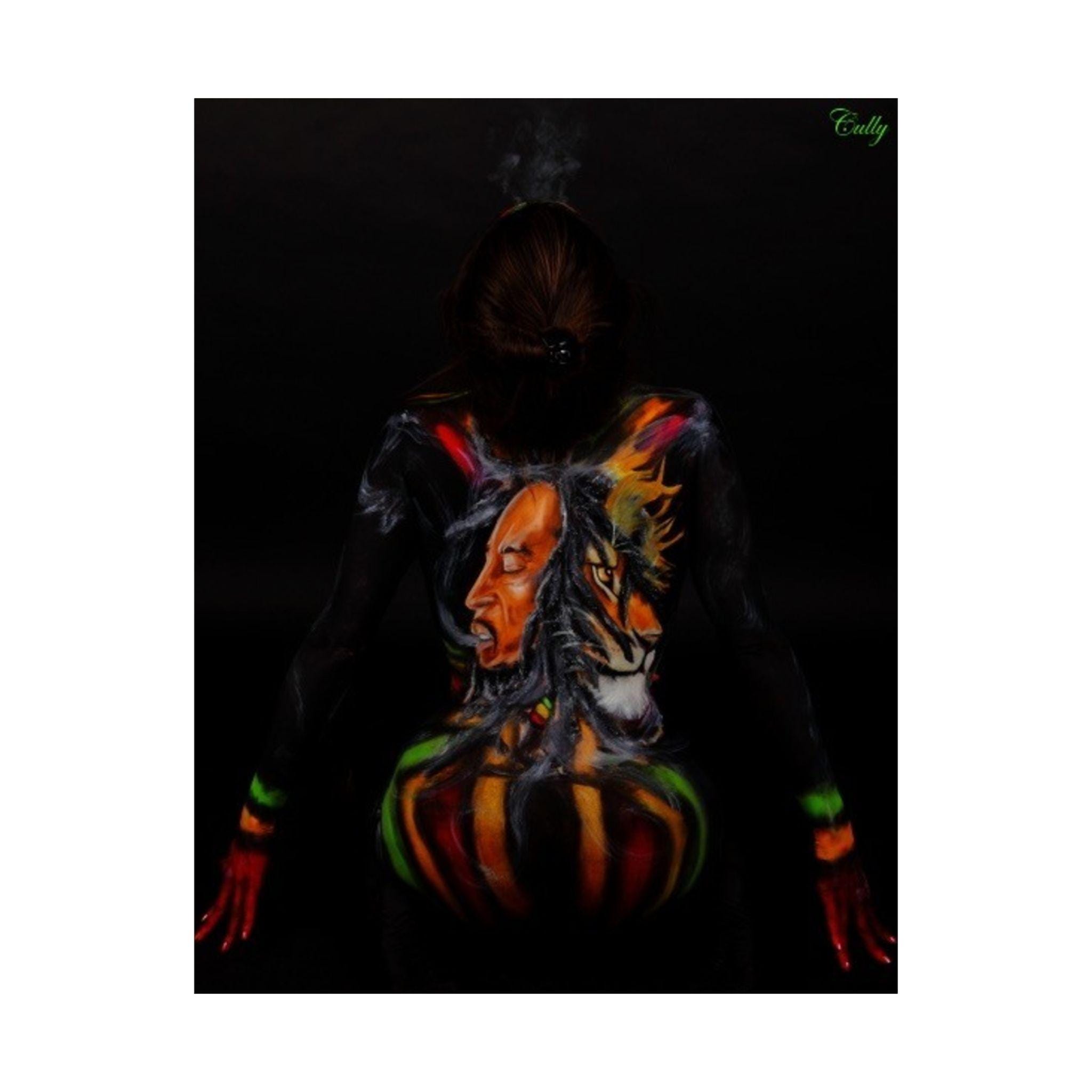 Body Painting, Vibrant Art Satin Posters, Unique Wall Decor, Human Art ...