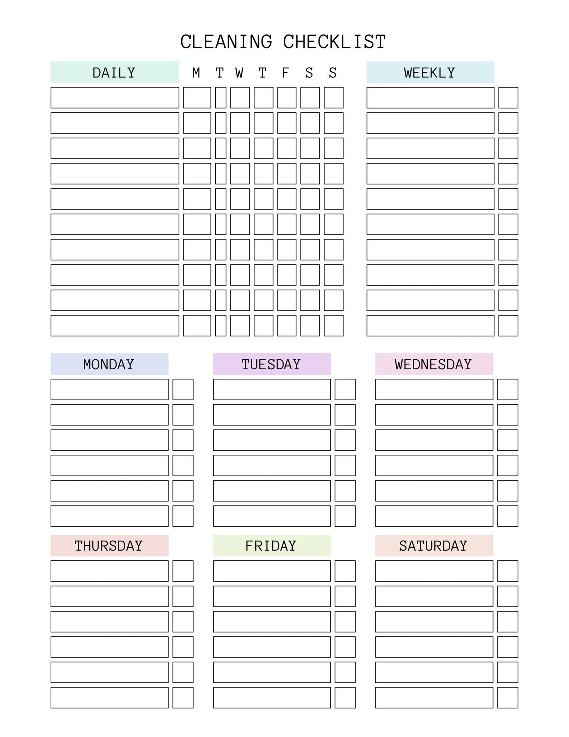 Ultimate Digital Cleaning Checklist - Printable - Etsy