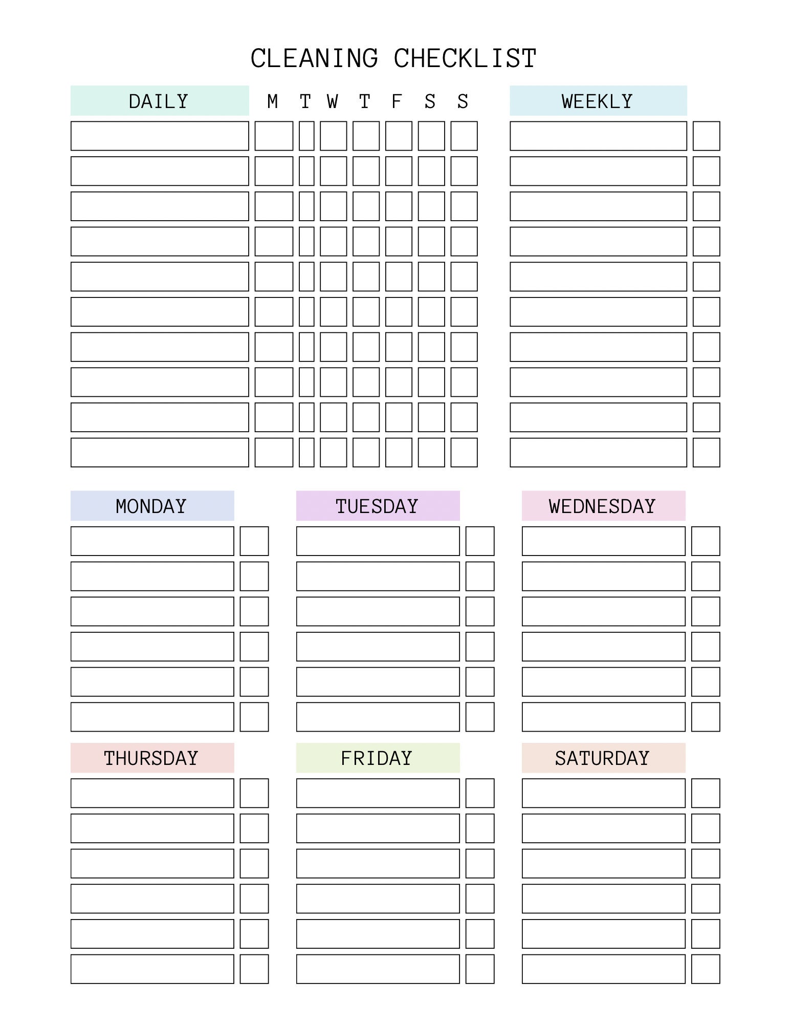 Ultimate Digital Cleaning Checklist - Printable - Etsy