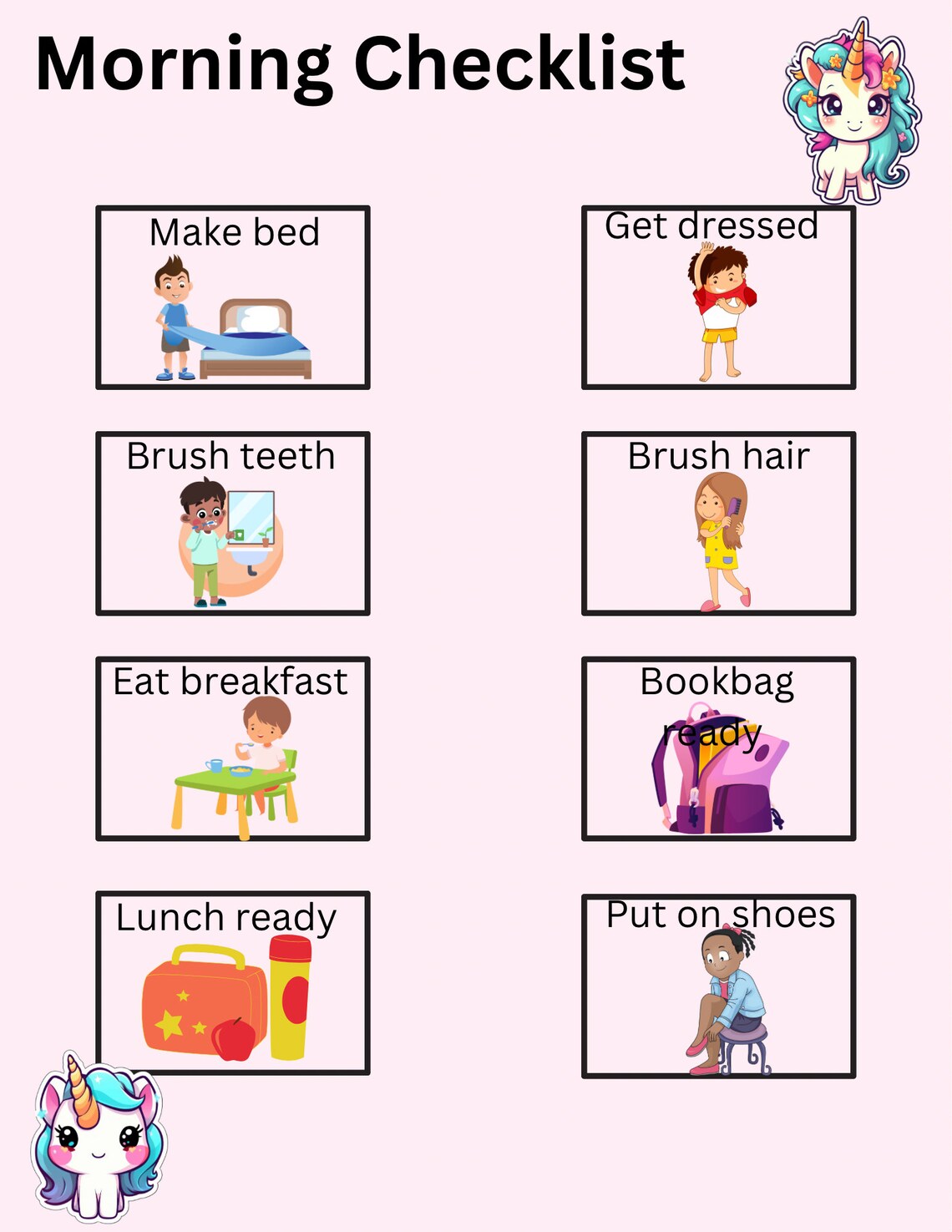 Editable Morning & Evening Routine Chart, Planning Toddler Bedtime ...