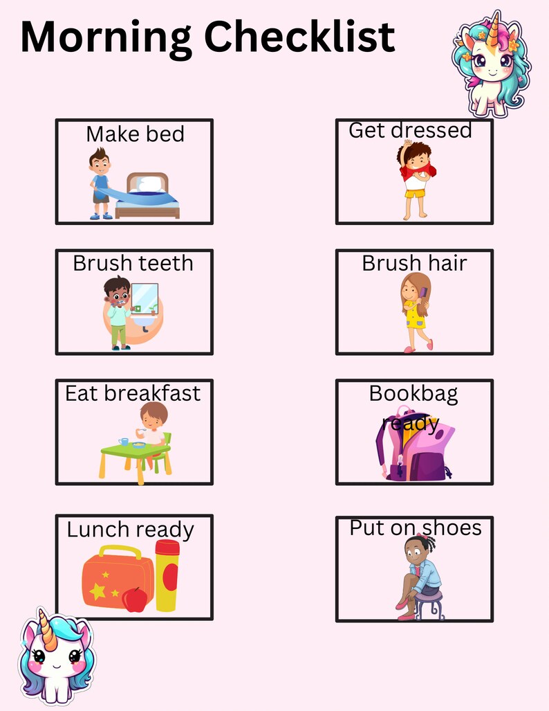 Editable Morning & Evening Routine Chart, Planning Toddler Bedtime ...