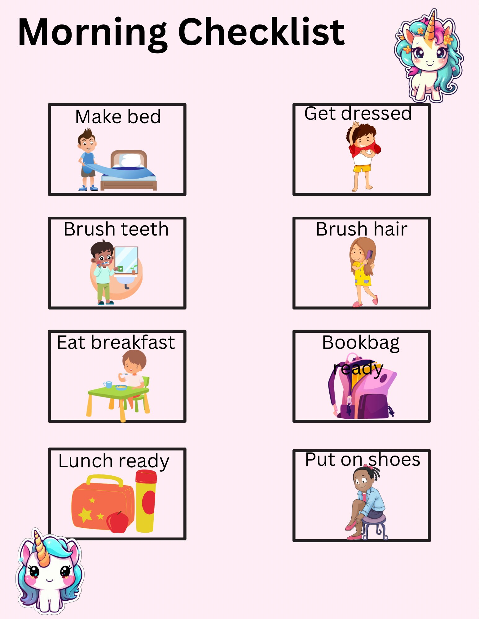 Editable Morning & Evening Routine Chart, Planning Toddler Bedtime ...