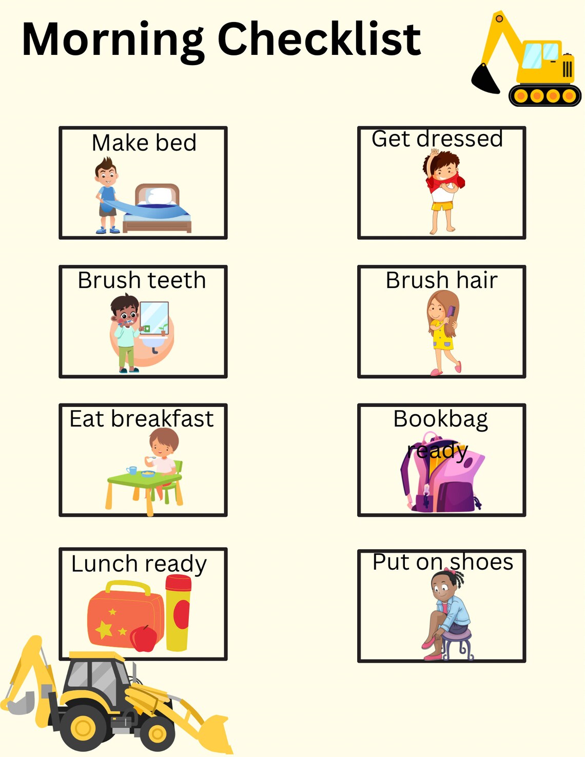 Editable Morning & Evening Routine Chart, Planning Toddler Bedtime ...