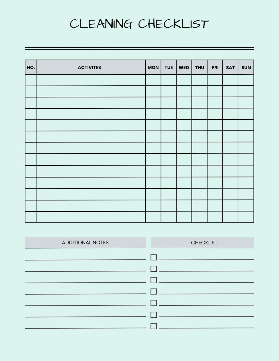 Ultimate Digital Cleaning Checklist - Printable - Etsy