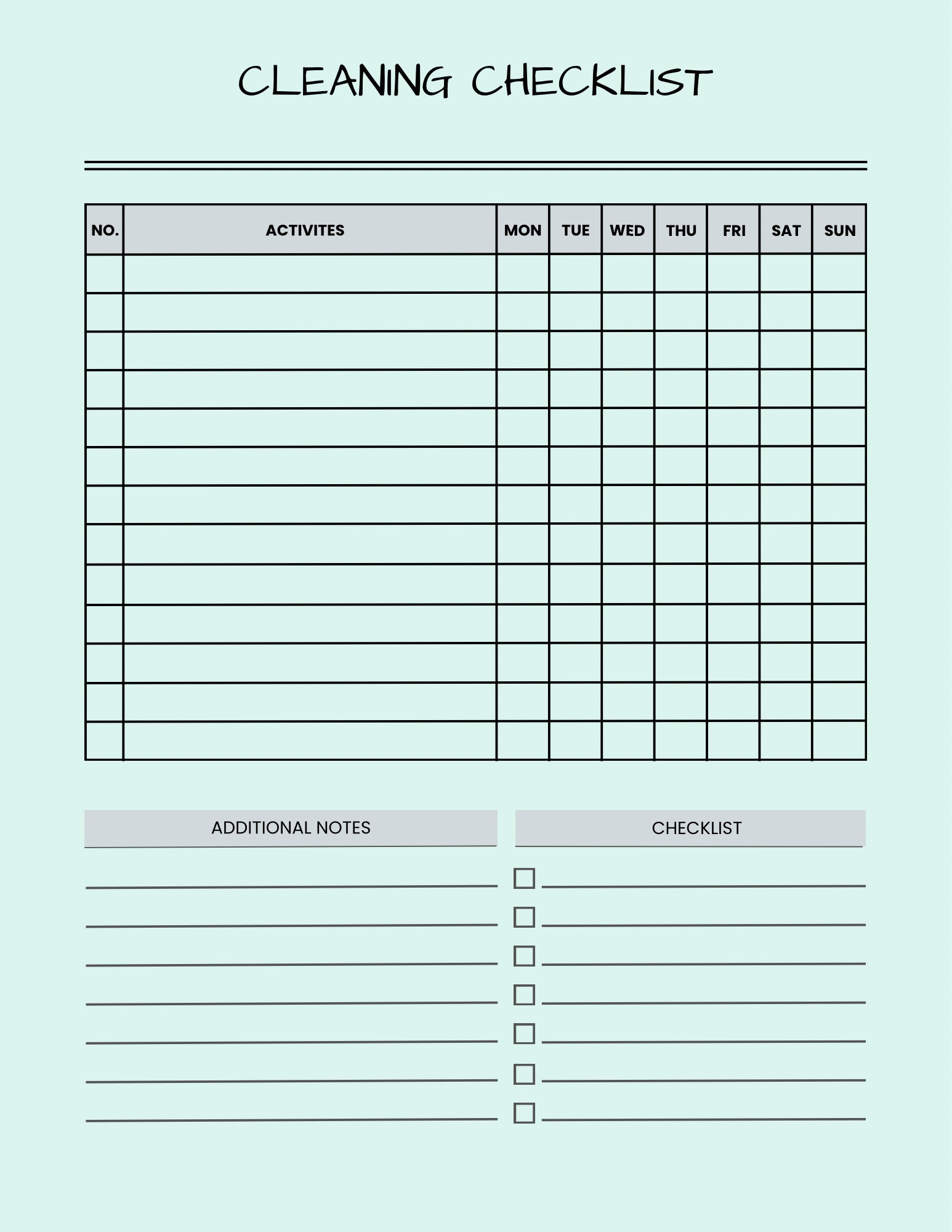 Ultimate Digital Cleaning Checklist - Printable - Etsy
