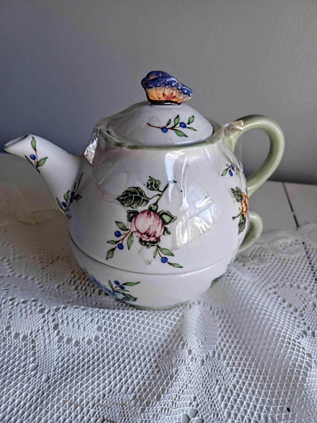 All in One Teapot Small Teapot Tea for One Vintage Tea Set - Etsy